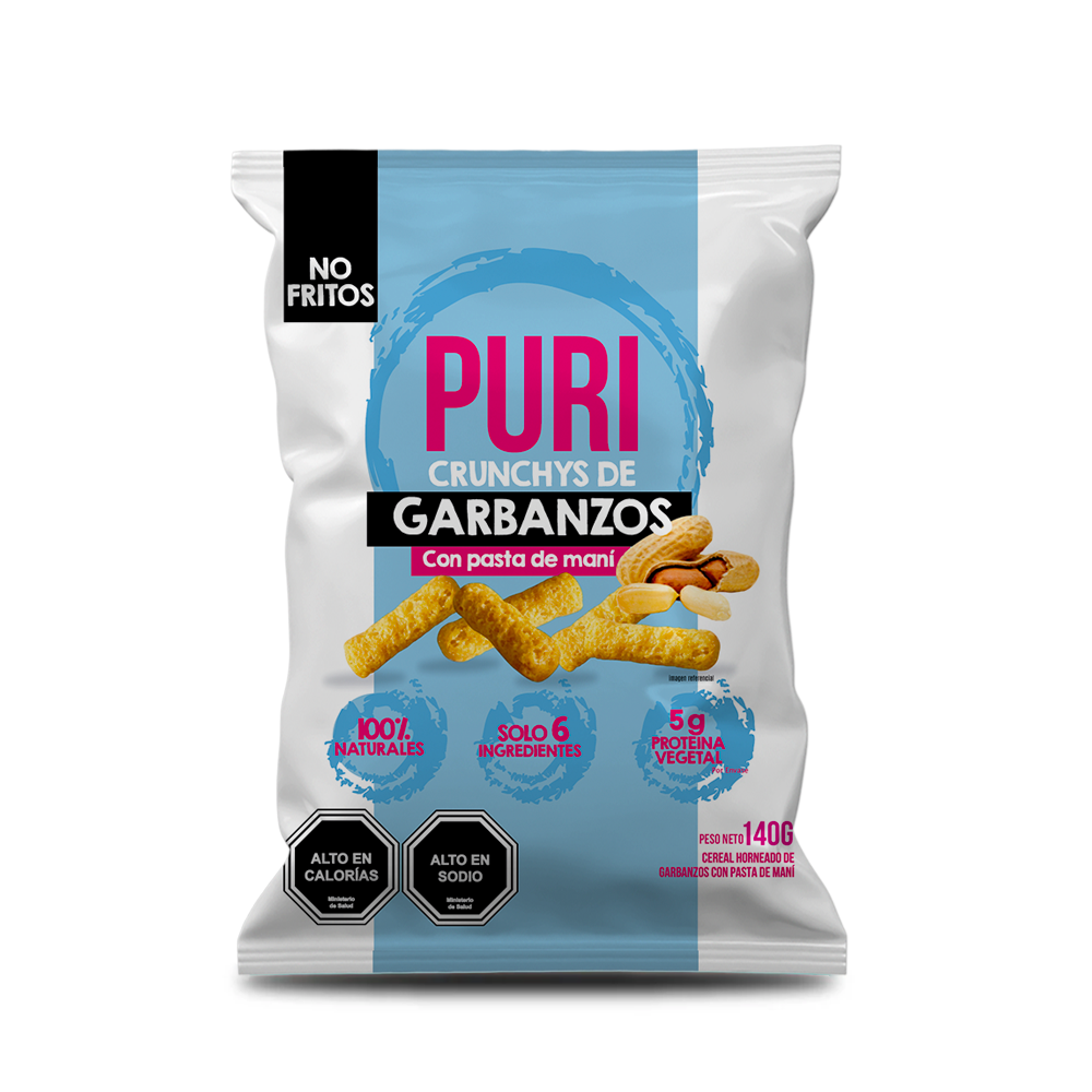 Puri Crunchy Maní Familiar 140gr. – Purisnacks.cl